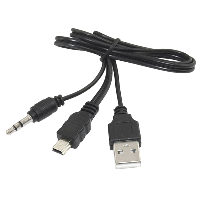 B92 0,5m mini USB auf 3,5mm Klinkenstecker + USB 2.0 A Stecker Audio ...