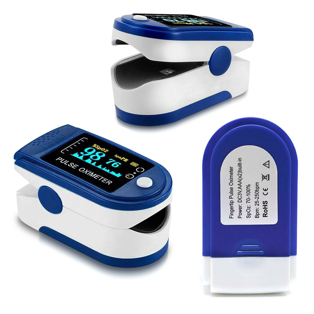 H20C Finger Pulsoximeter Sauerstoff Puls SpO2 Messgerät Oximeter ...